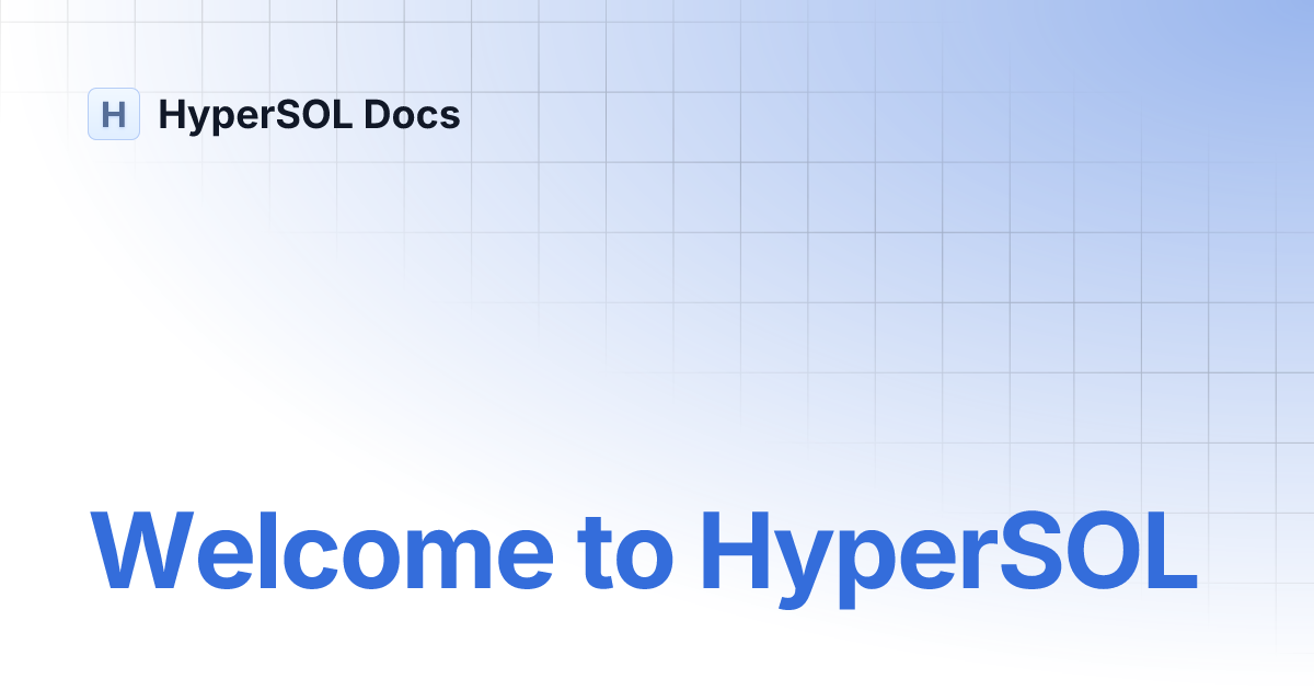 Welcome to HyperSOL | HyperSOL Docs